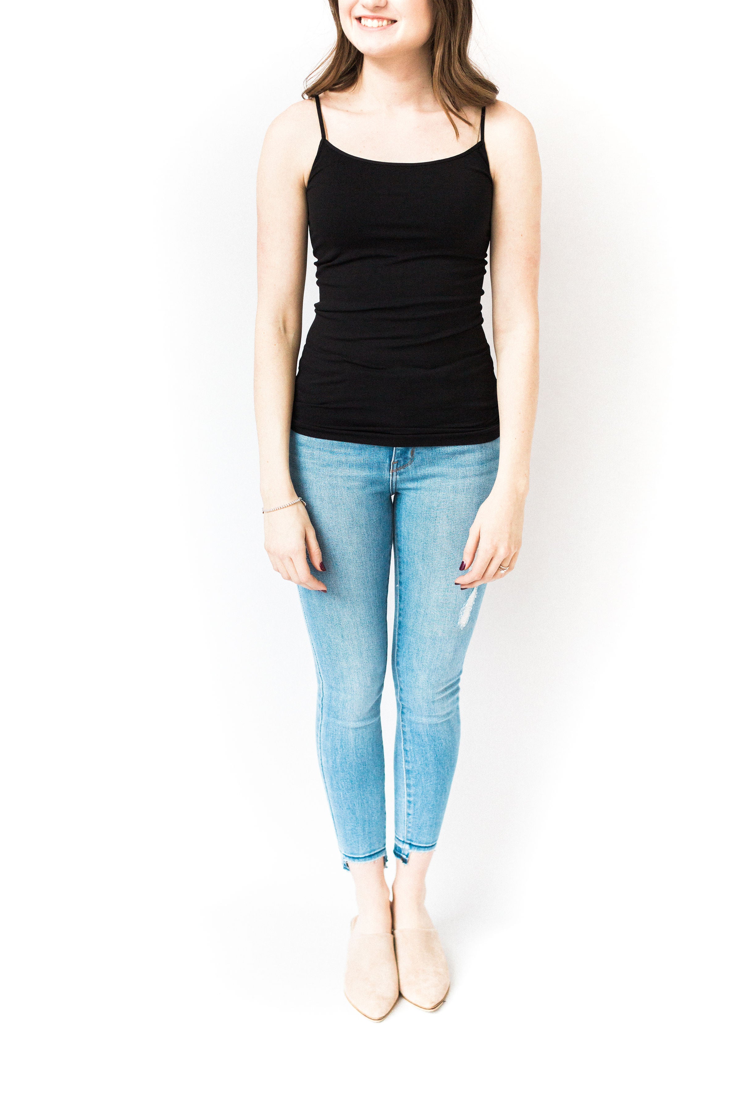 Thin Strap Tank - Black – Muse Social Fashion House
